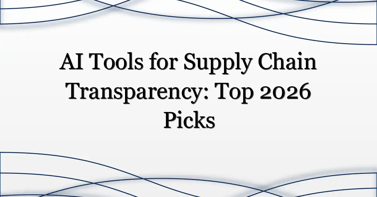 AI Tools for Supply Chain Transparency: Top 2026 Picks | mipaoverseas.com